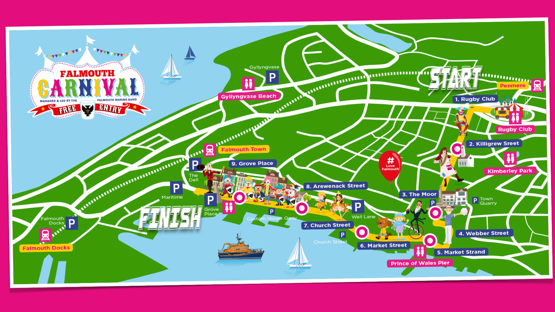 Location & Route – Falmouth Carnival